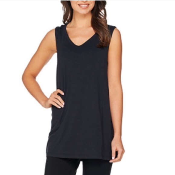 H by Halston | Tops | H By Halston Black Tank Medium | Poshmark